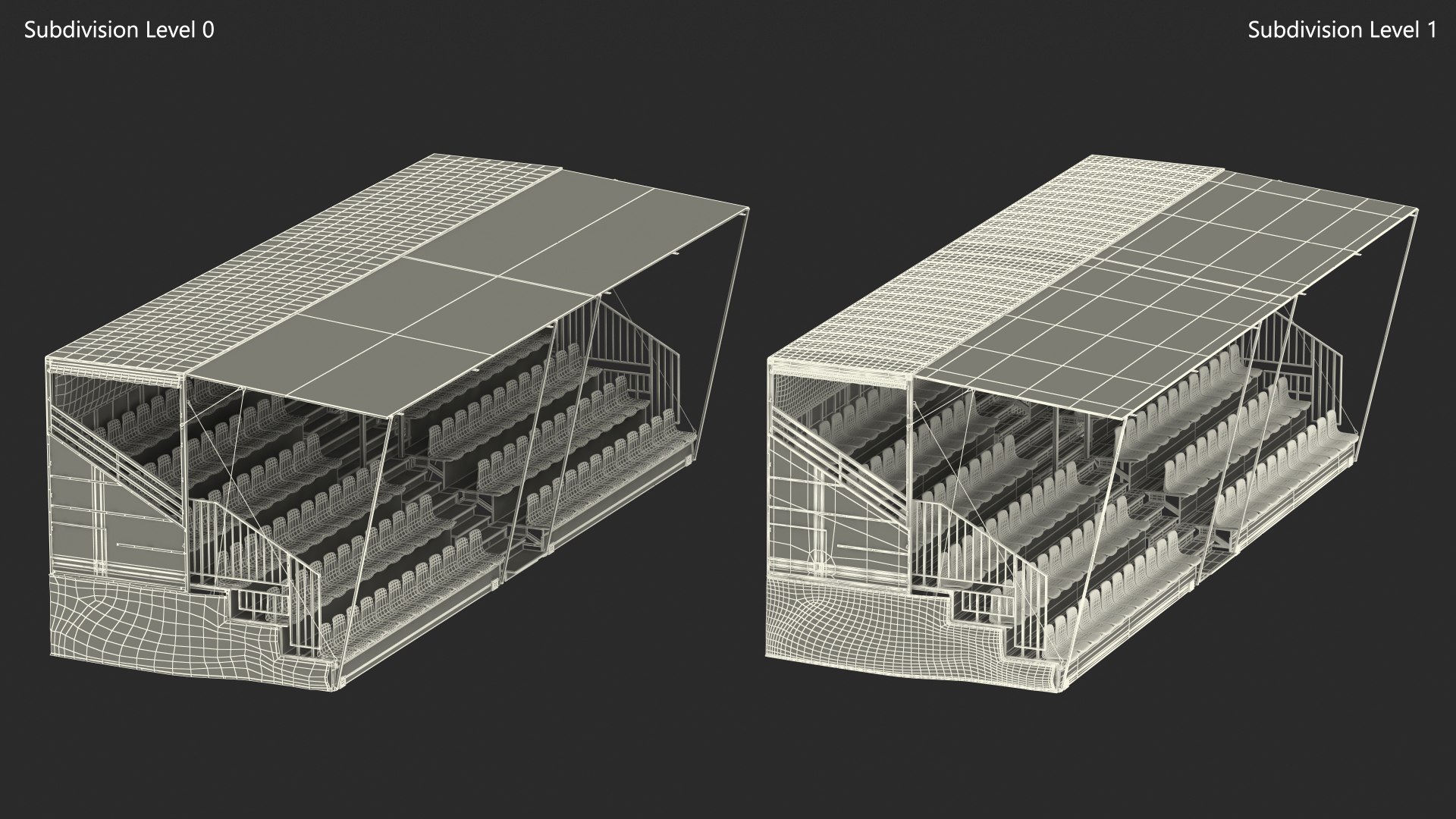 Spectator Portable Grandstand 3D Model - TurboSquid 2029519