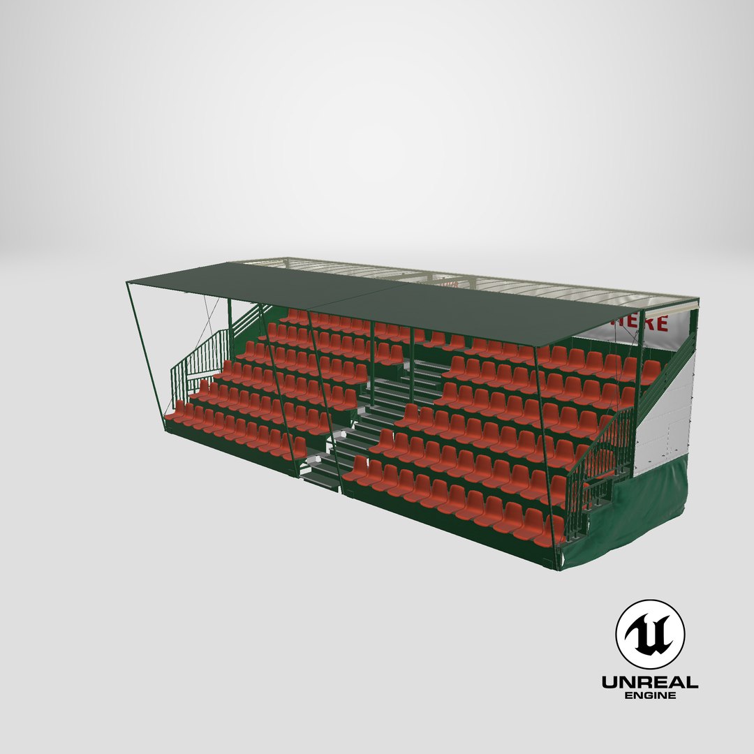 Spectator Portable Grandstand 3D Model - TurboSquid 2029519
