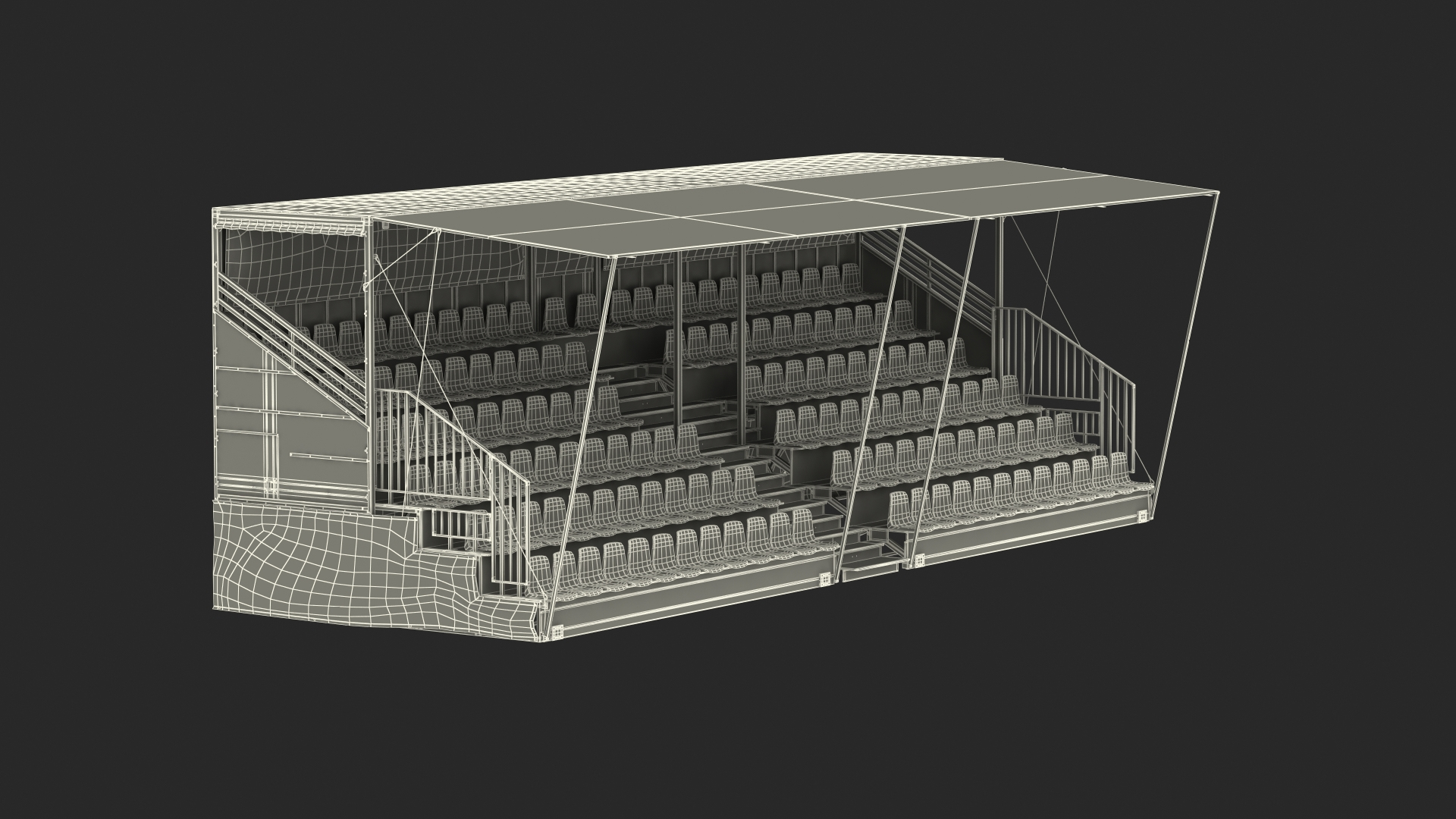 Spectator Portable Grandstand 3D model - TurboSquid 2029519