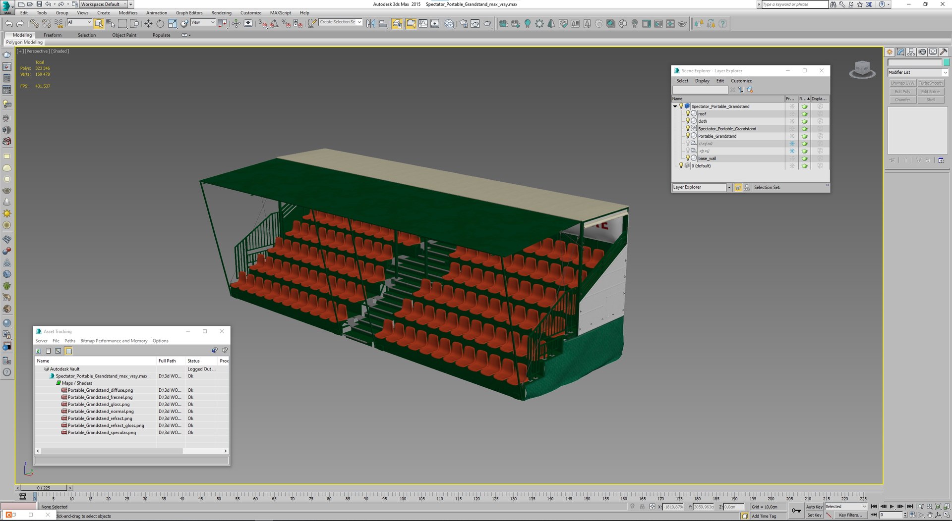 Spectator Portable Grandstand 3D Model - TurboSquid 2029519