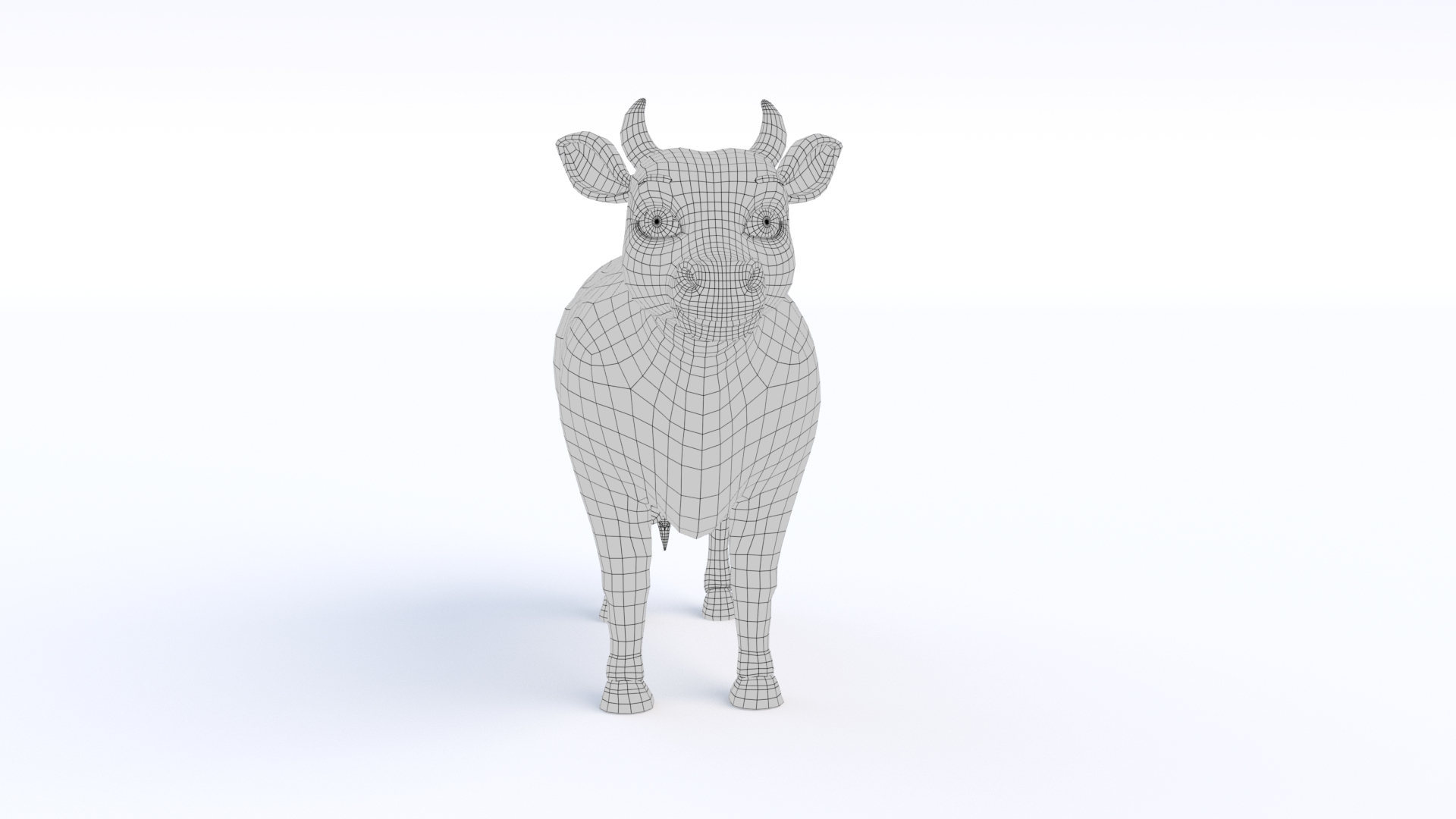 3D Cartoon Cow Model - TurboSquid 2416464