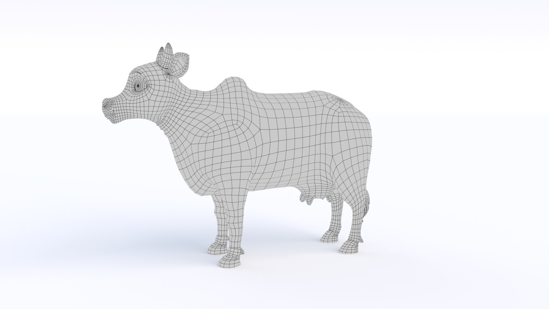 3D Cartoon Cow Model - TurboSquid 2416464