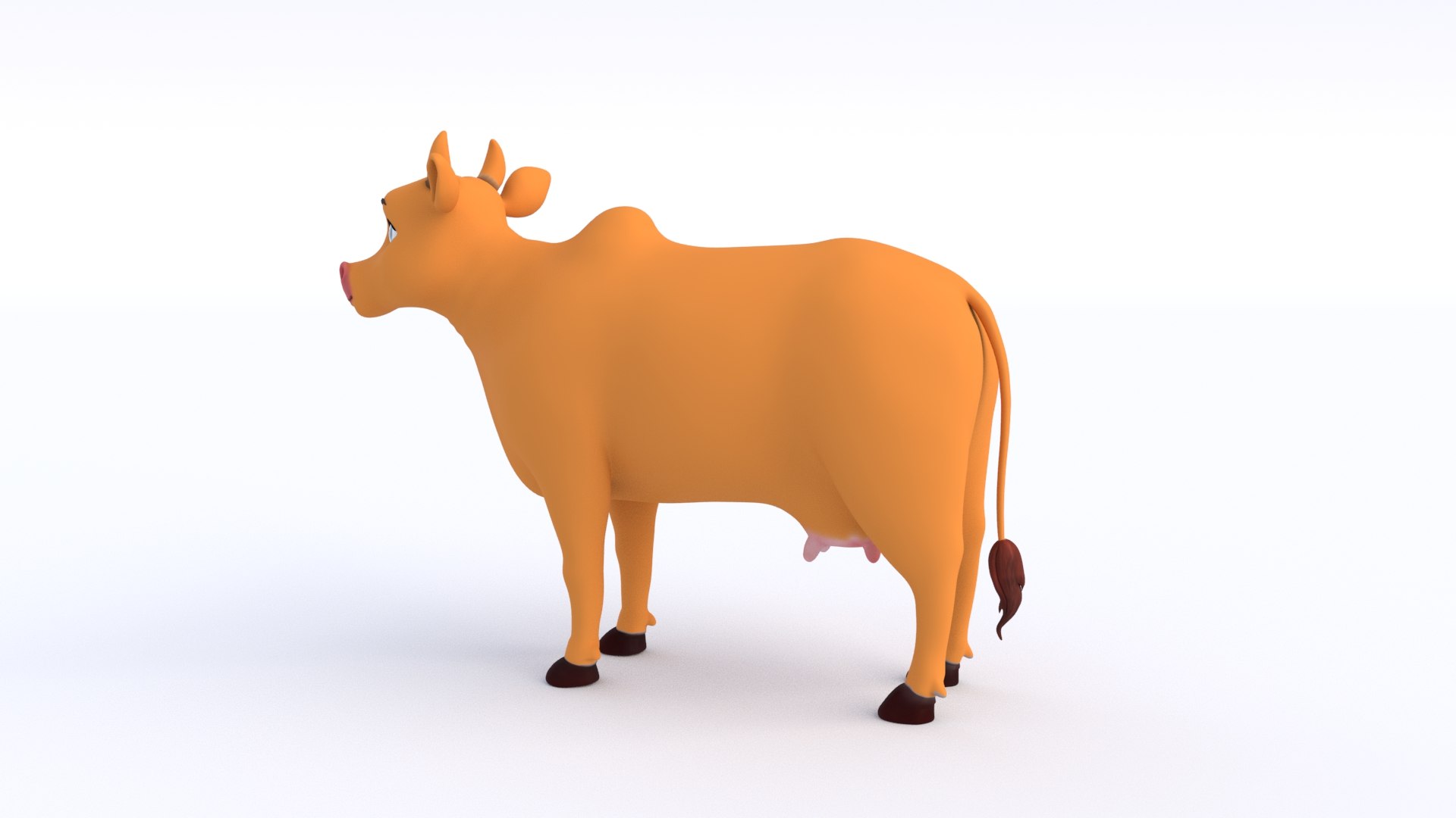 3D Cartoon Cow Model - TurboSquid 2416464
