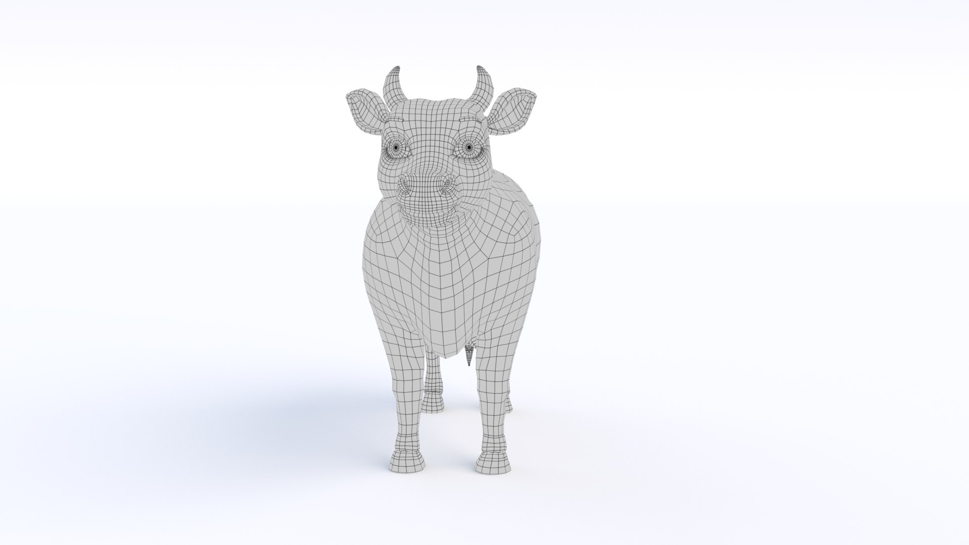 3D Cartoon Cow Model - TurboSquid 2416464