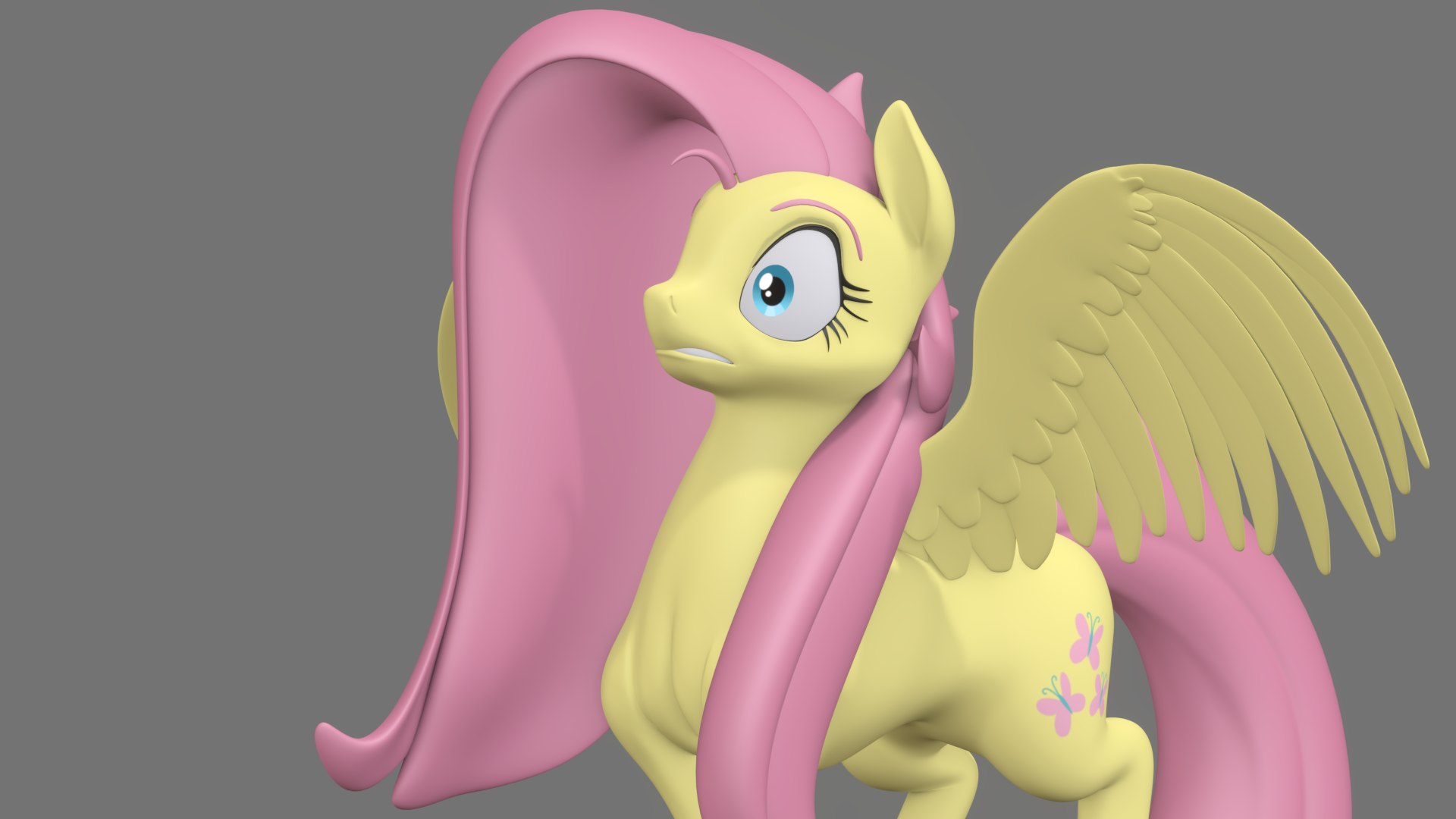 3D Fluttershy Pony Model - TurboSquid 2116027
