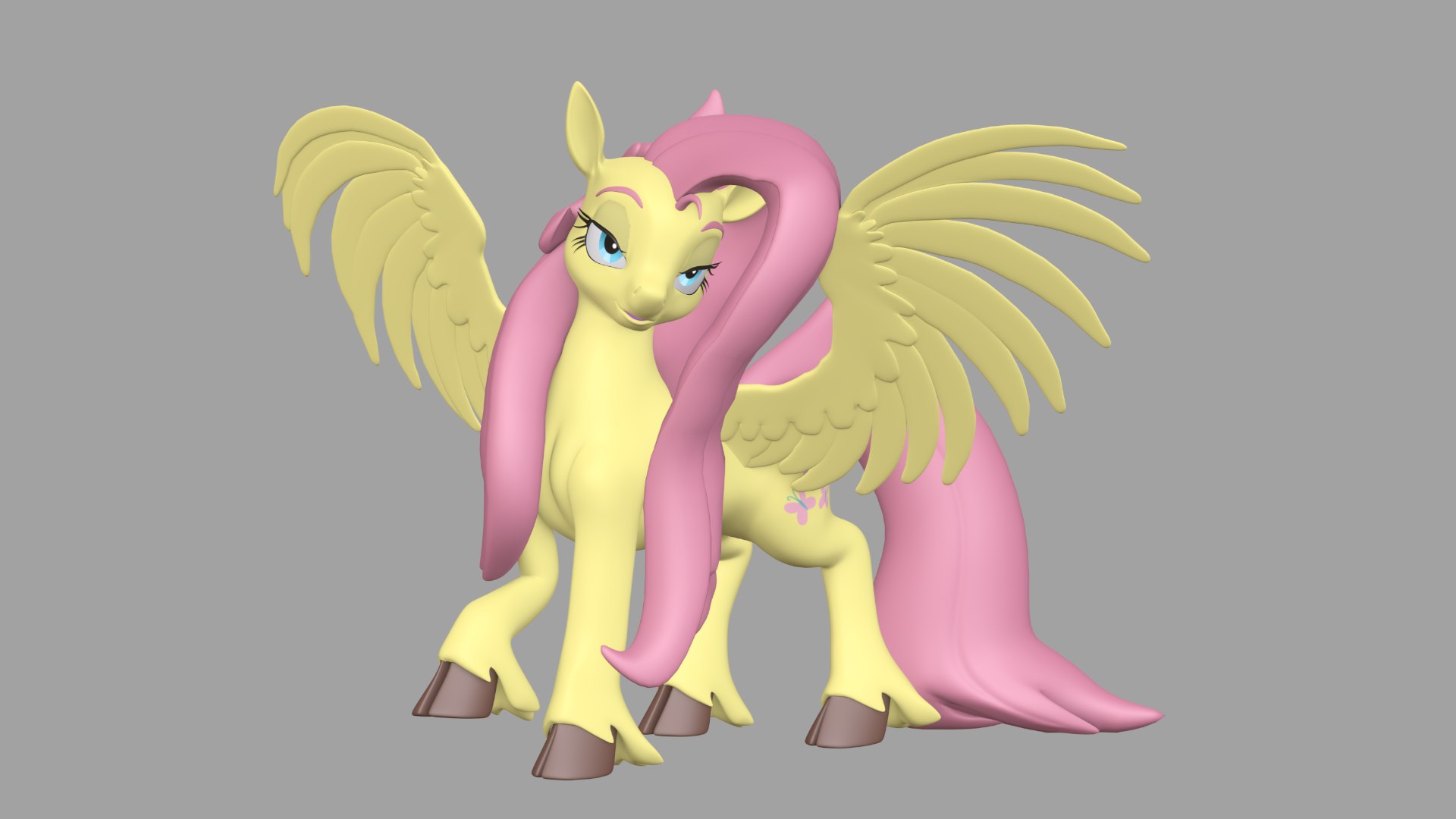 3D Fluttershy Pony Model - TurboSquid 2116027