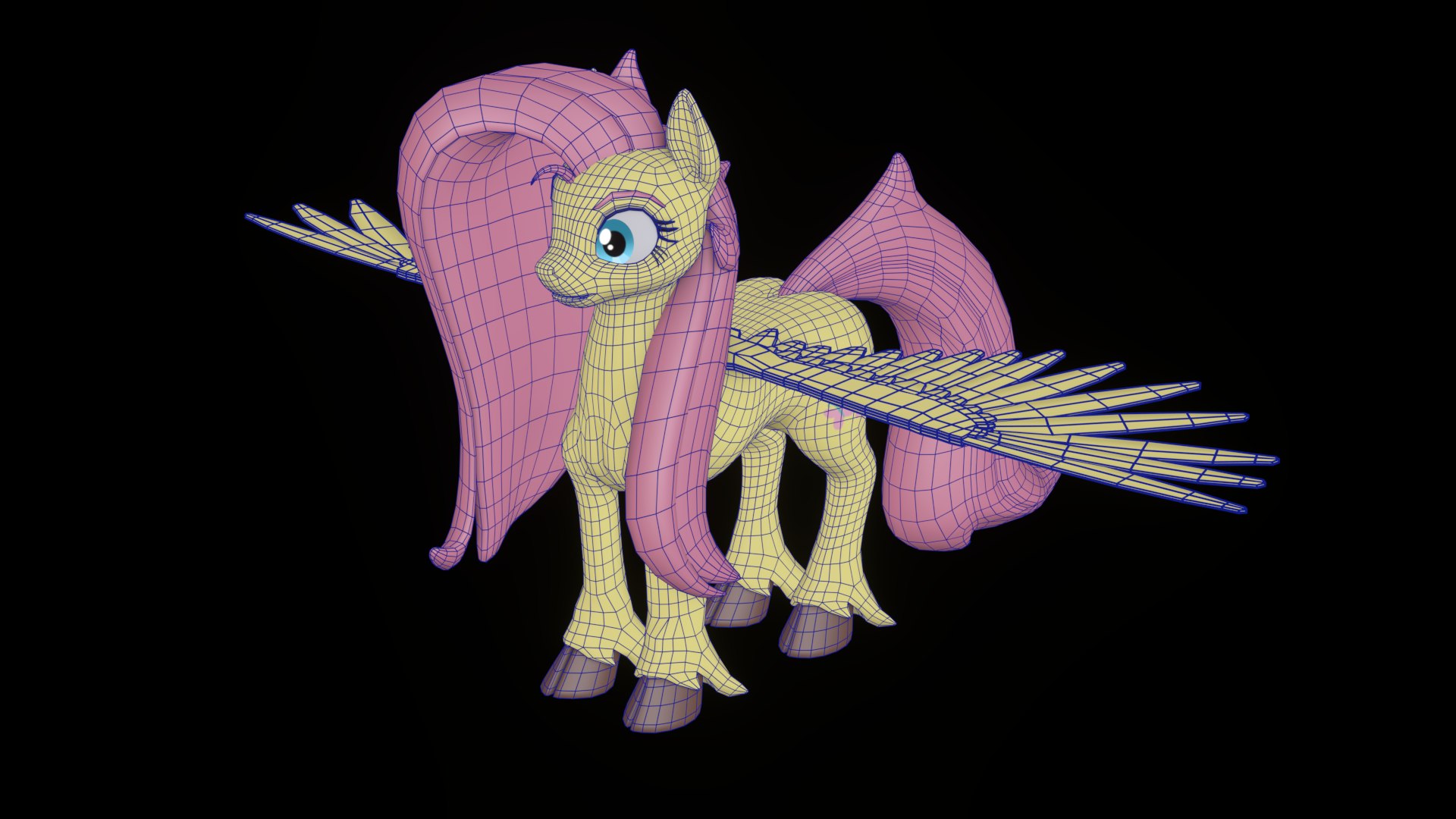 3D Fluttershy Pony Model - TurboSquid 2116027