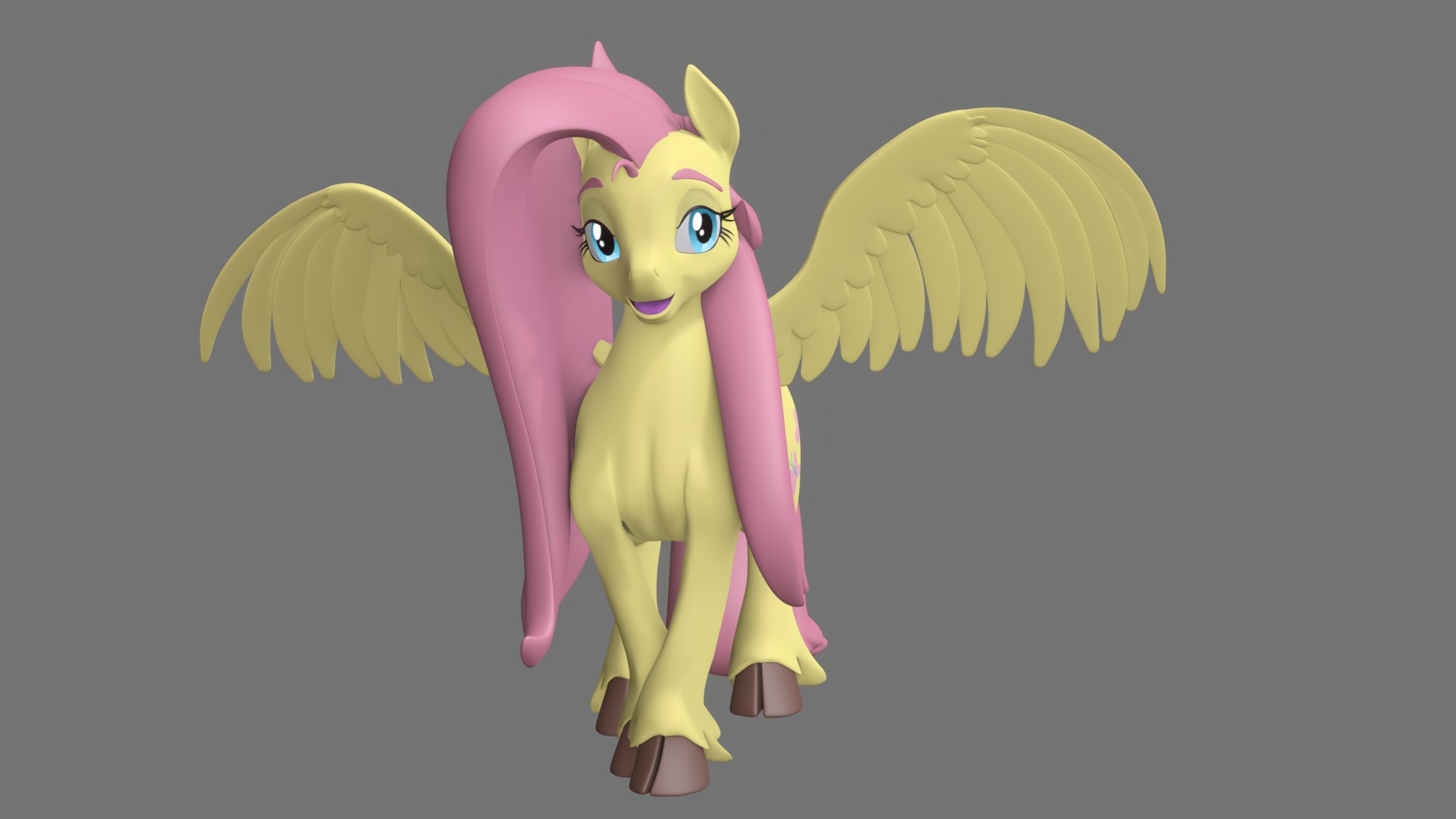 3D Fluttershy Pony Model - TurboSquid 2116027