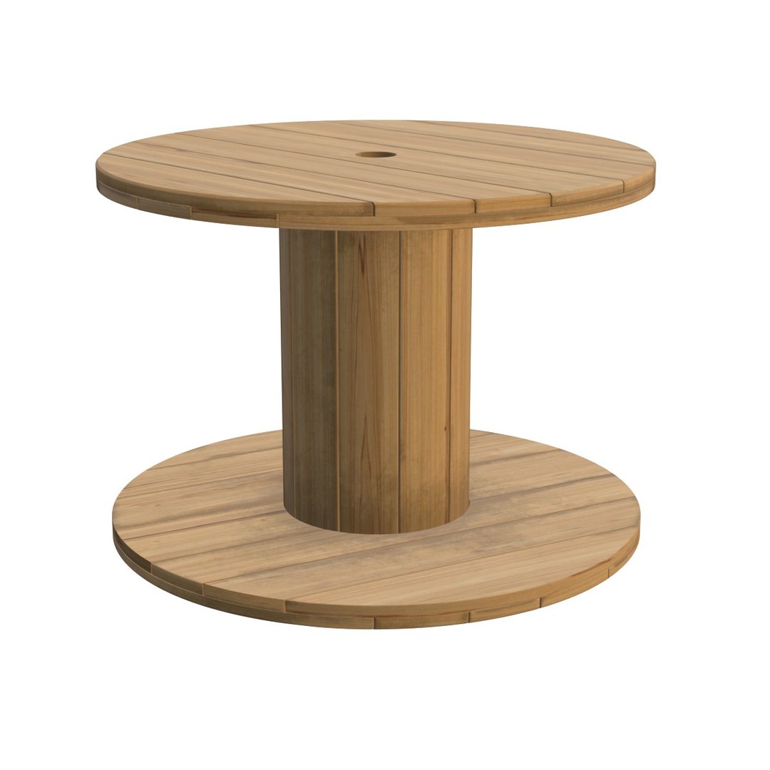 3D Model Low Poly Wooden Cable Reel 3D Model - TurboSquid 2298089