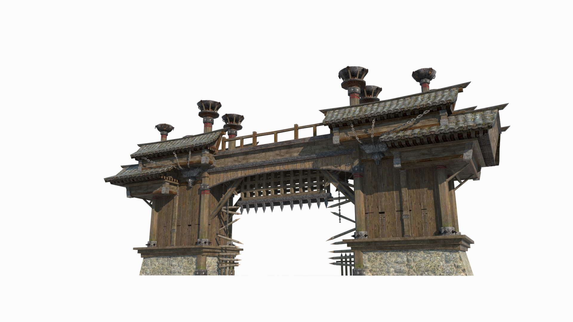 3D Ancient Asian Checkpoint Model - TurboSquid 2034711