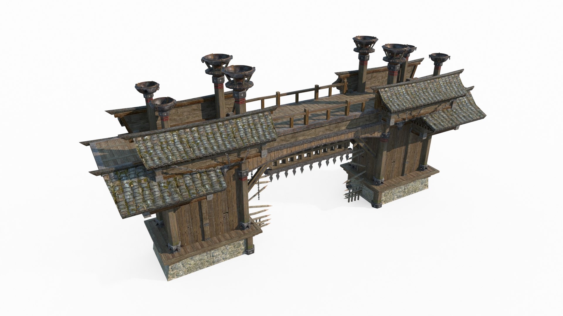 3D Ancient Asian Checkpoint Model - TurboSquid 2034711