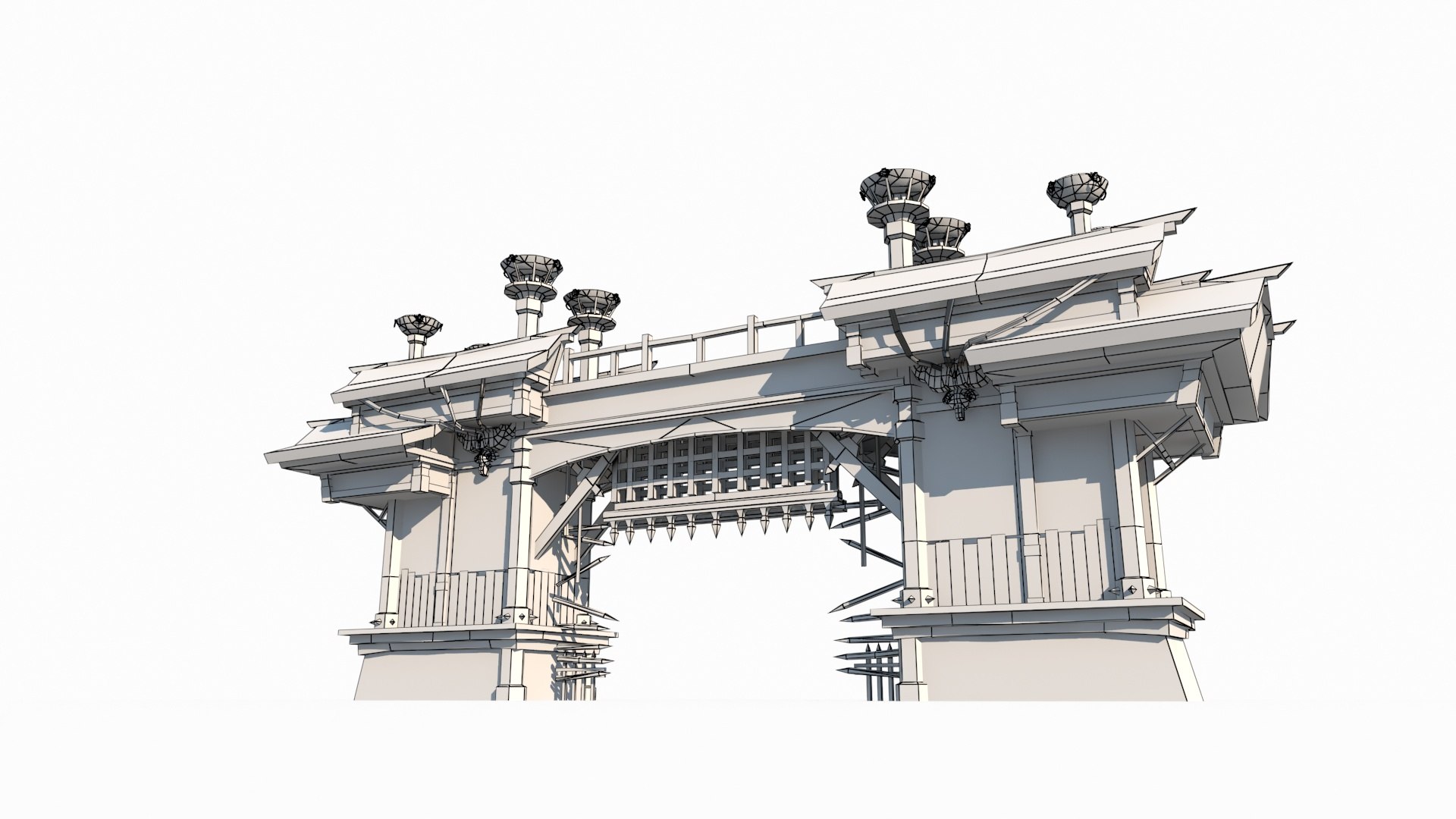 3D Ancient Asian Checkpoint Model - TurboSquid 2034711