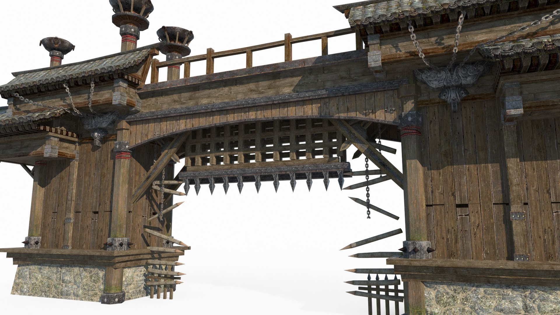 3D Ancient Asian Checkpoint Model - TurboSquid 2034711