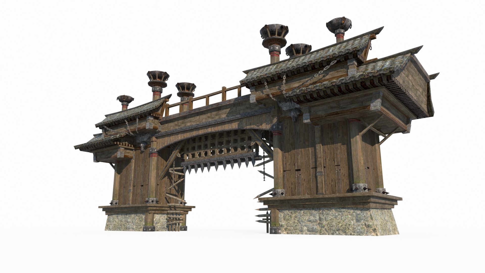 3D Ancient Asian Checkpoint Model - TurboSquid 2034711