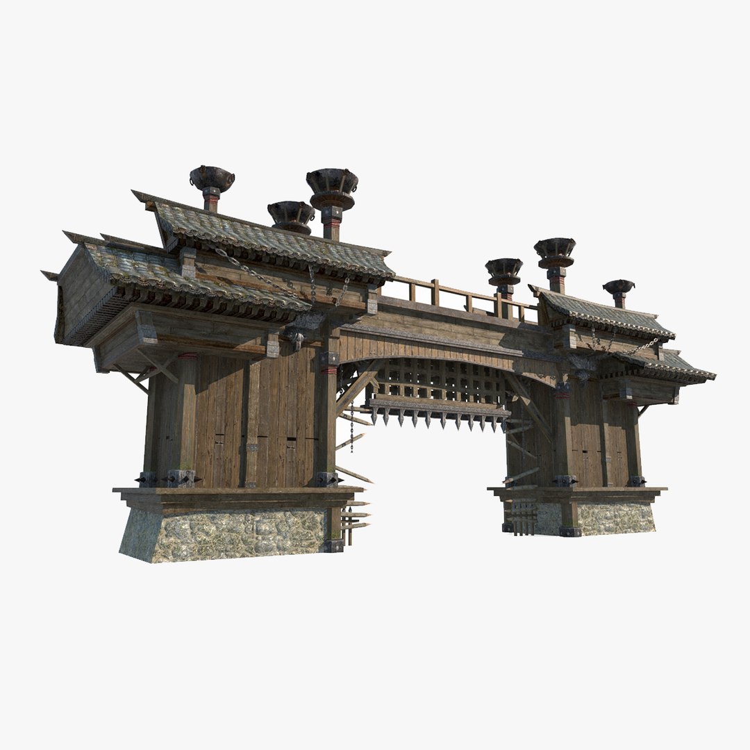 3D Ancient Asian Checkpoint Model - TurboSquid 2034711