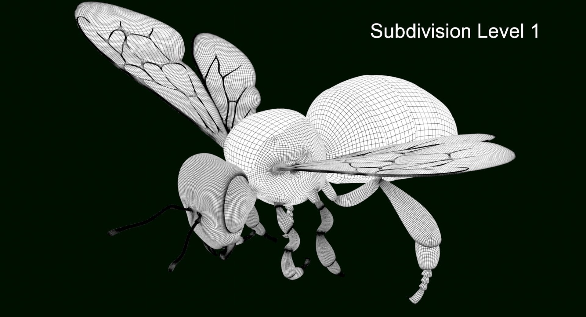 3d rigged bees flower animate