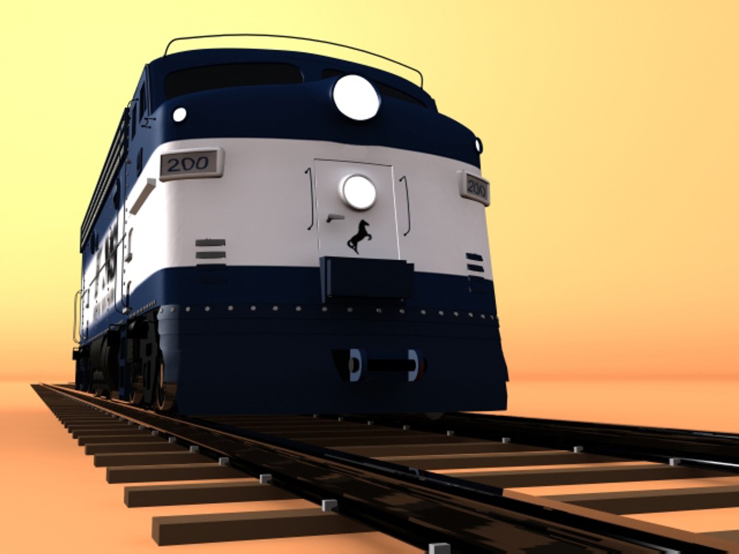 Diesel Locomotive 3d Model