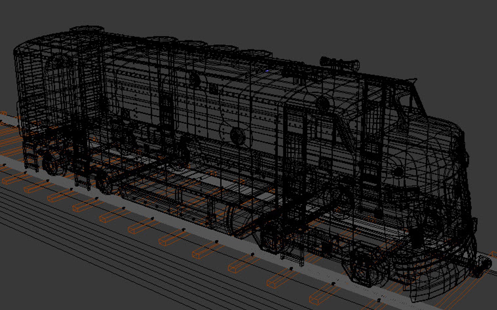 Diesel Locomotive 3d Model