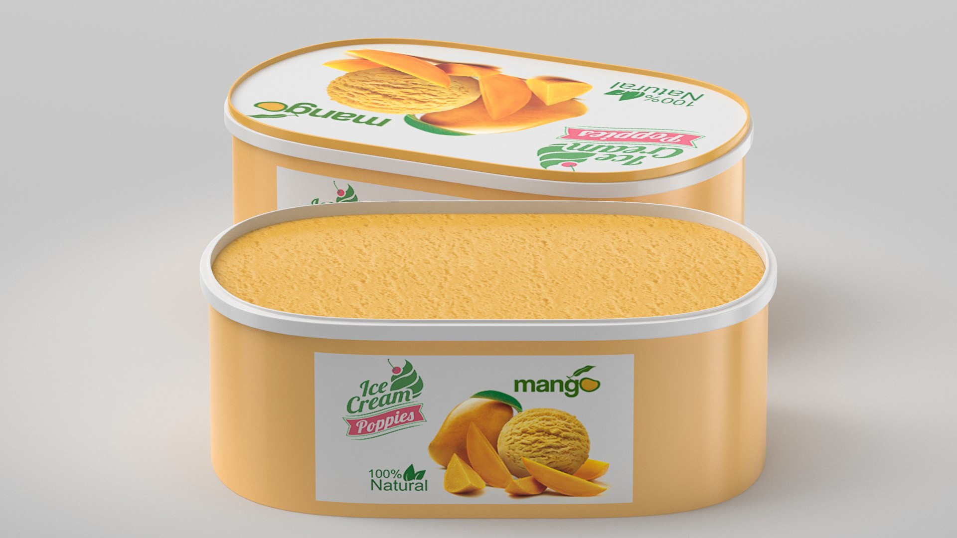 Mango Ice Cream Box Model - TurboSquid 1645794