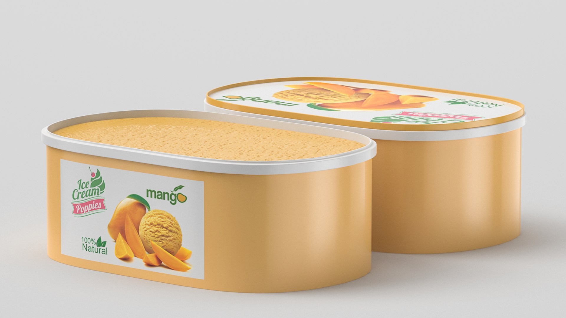 Mango Ice Cream Box Model - TurboSquid 1645794