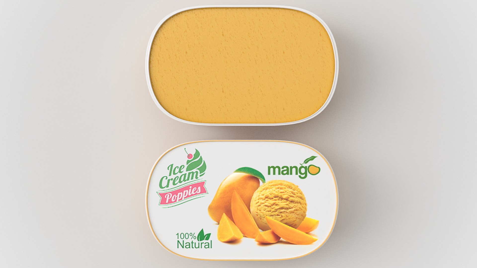 Mango Ice Cream Box Model - TurboSquid 1645794