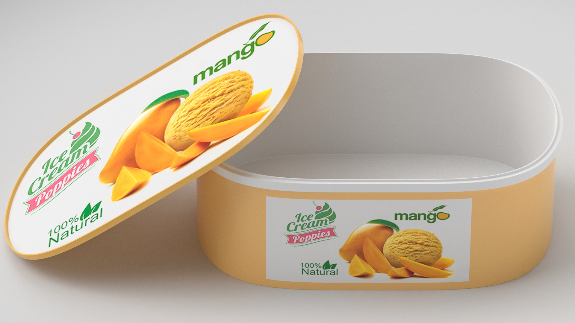 Mango Ice Cream Box Model - TurboSquid 1645794