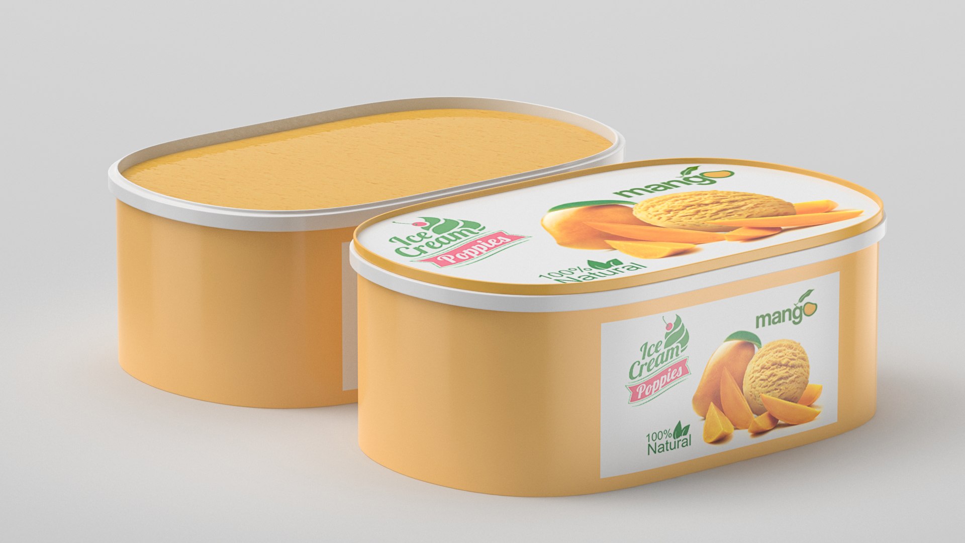 Mango Ice Cream Box Model - TurboSquid 1645794