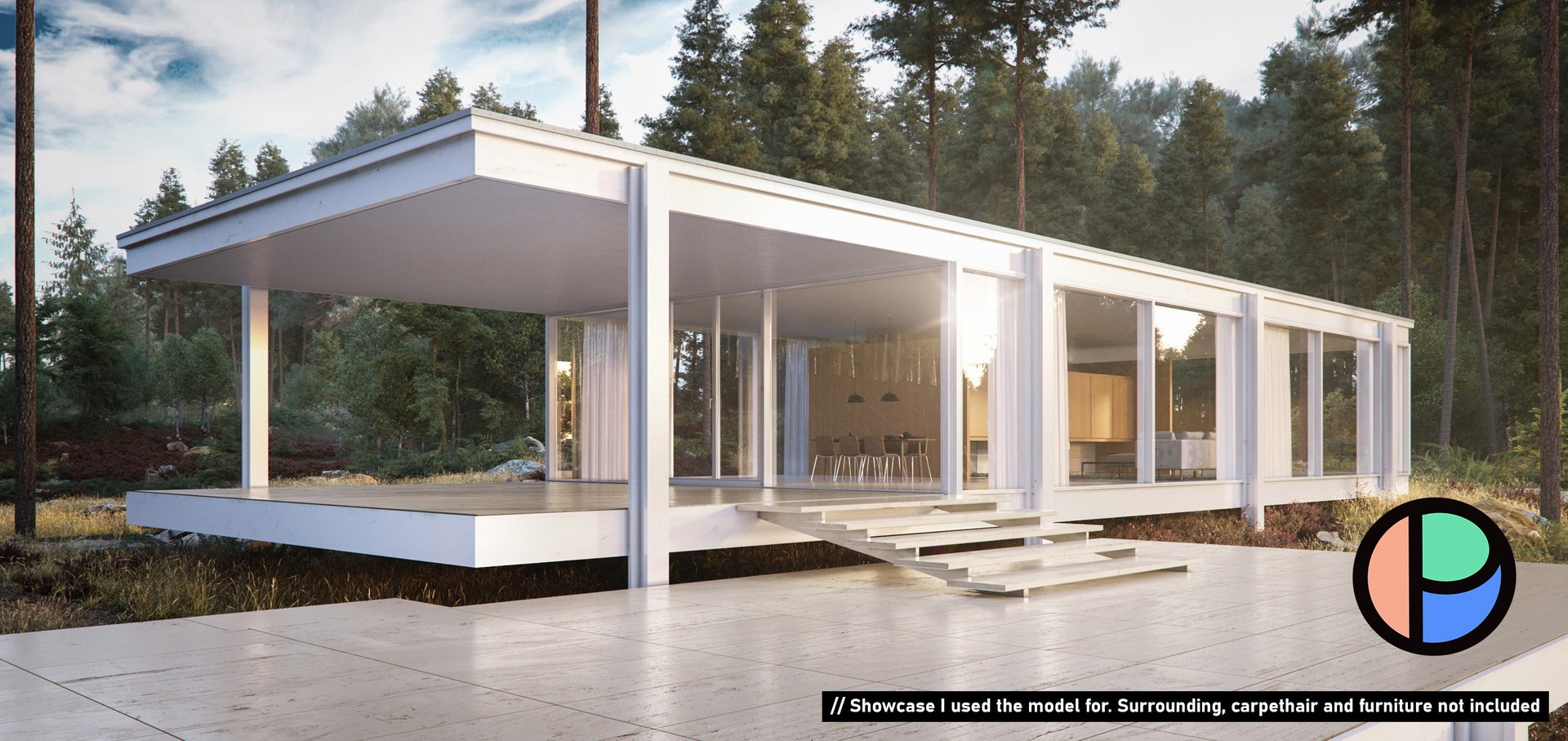 3D Farnsworth House - Mies Van Der Rohe - TurboSquid 1956015