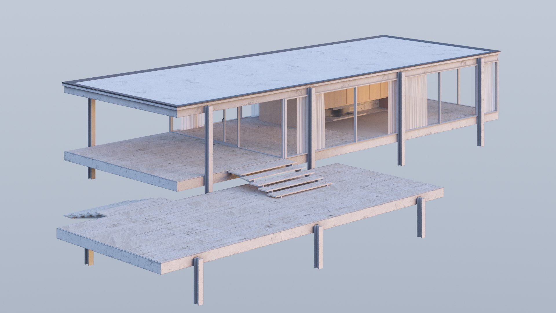 3D Farnsworth House - Mies Van Der Rohe - TurboSquid 1956015