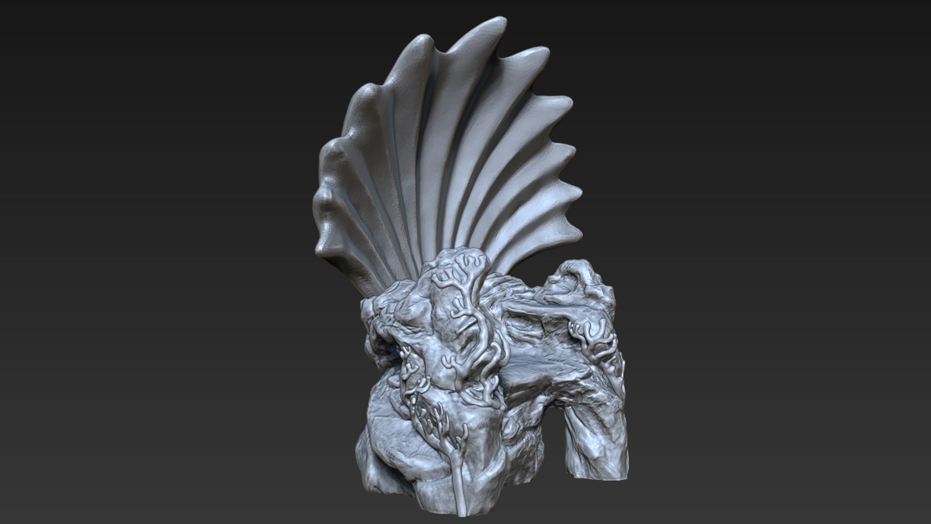 Seashell Throne 3D Model - TurboSquid 2213235