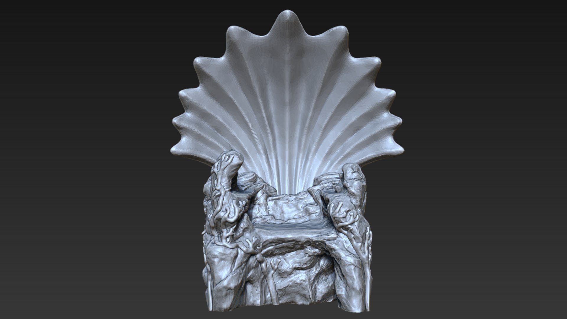 Seashell Throne 3D Model - TurboSquid 2213235