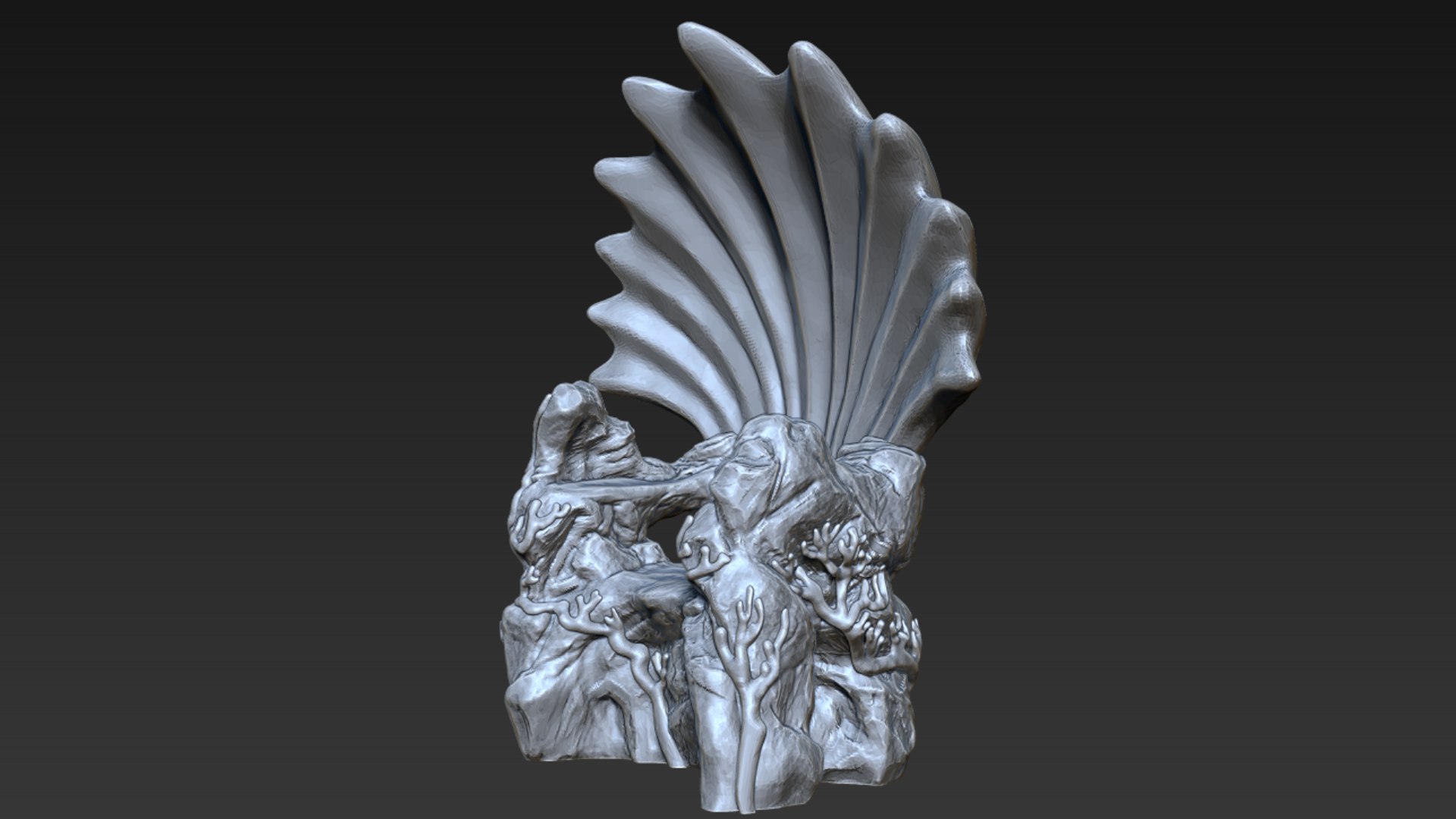 Seashell Throne 3D Model - TurboSquid 2213235