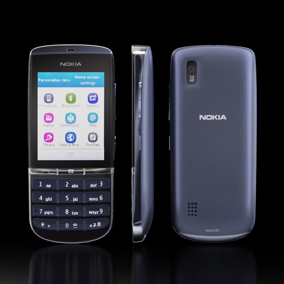 3dsmax low-poly nokia asha 300