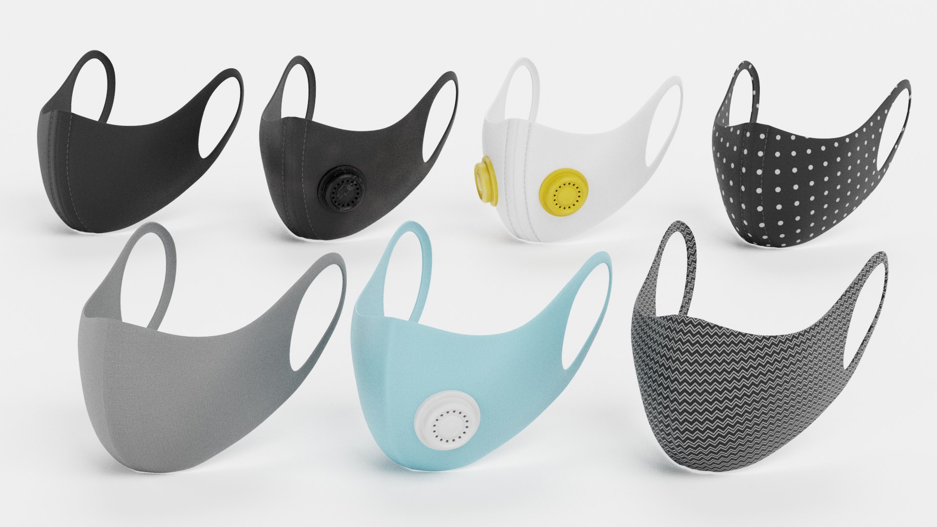 3D Protective Masks - TurboSquid 1560050
