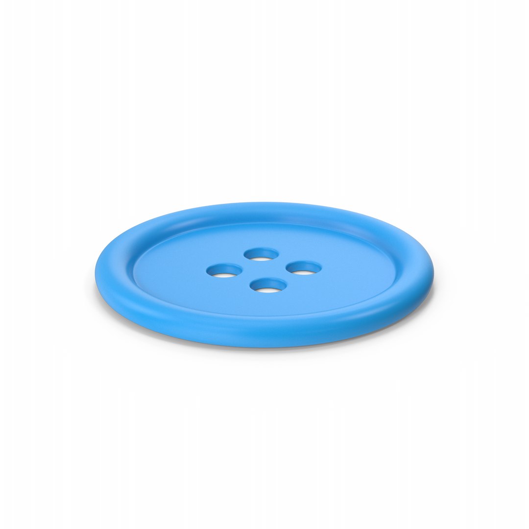 3D Blue Cloth Button - TurboSquid 2139102