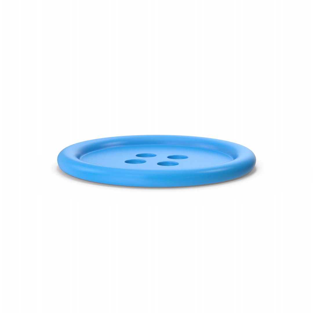 3D Blue Cloth Button - TurboSquid 2139102