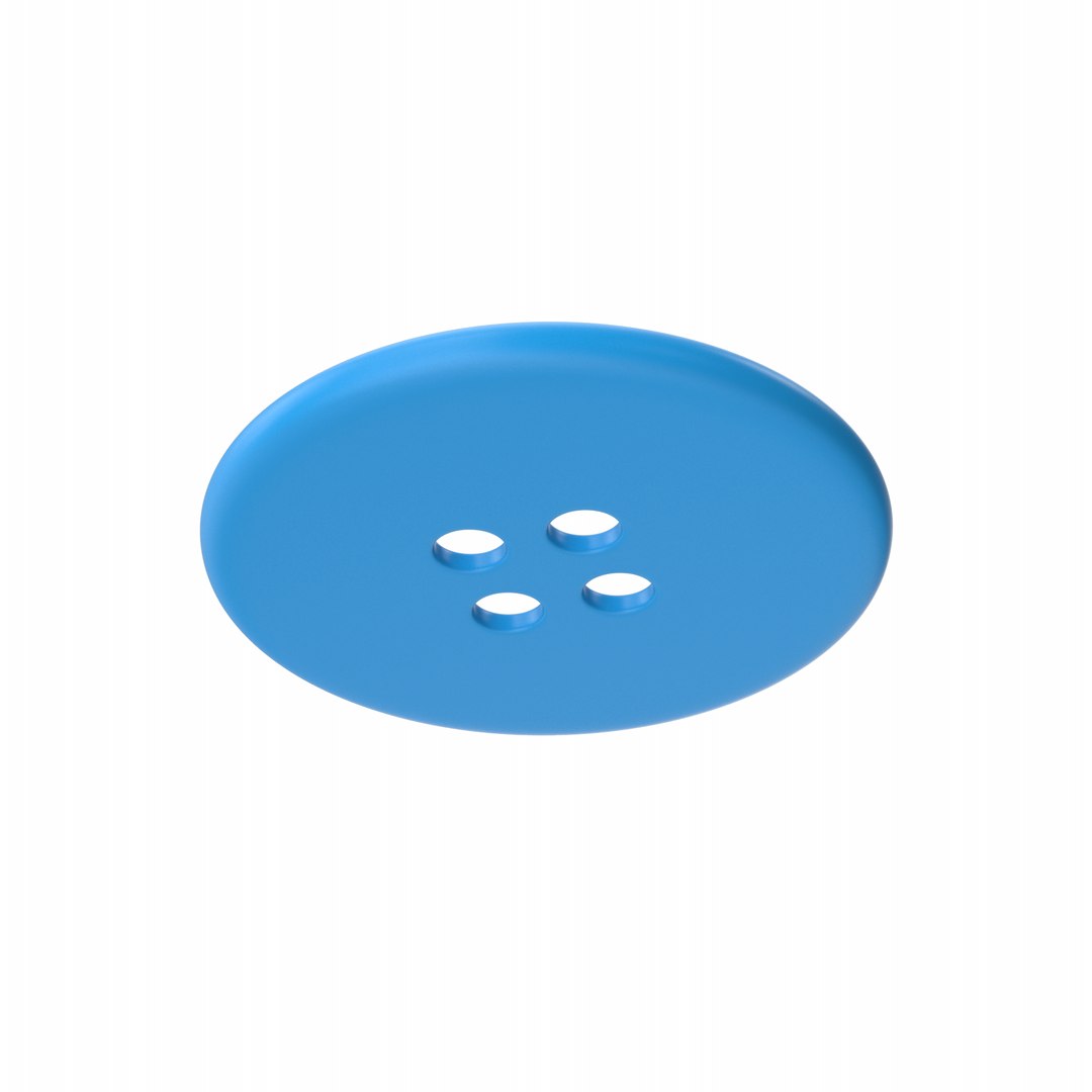 3D Blue Cloth Button - TurboSquid 2139102