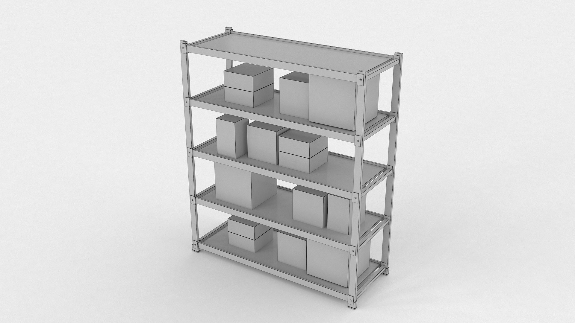 3D Model WareHouse Storage Rack - TurboSquid 2418997