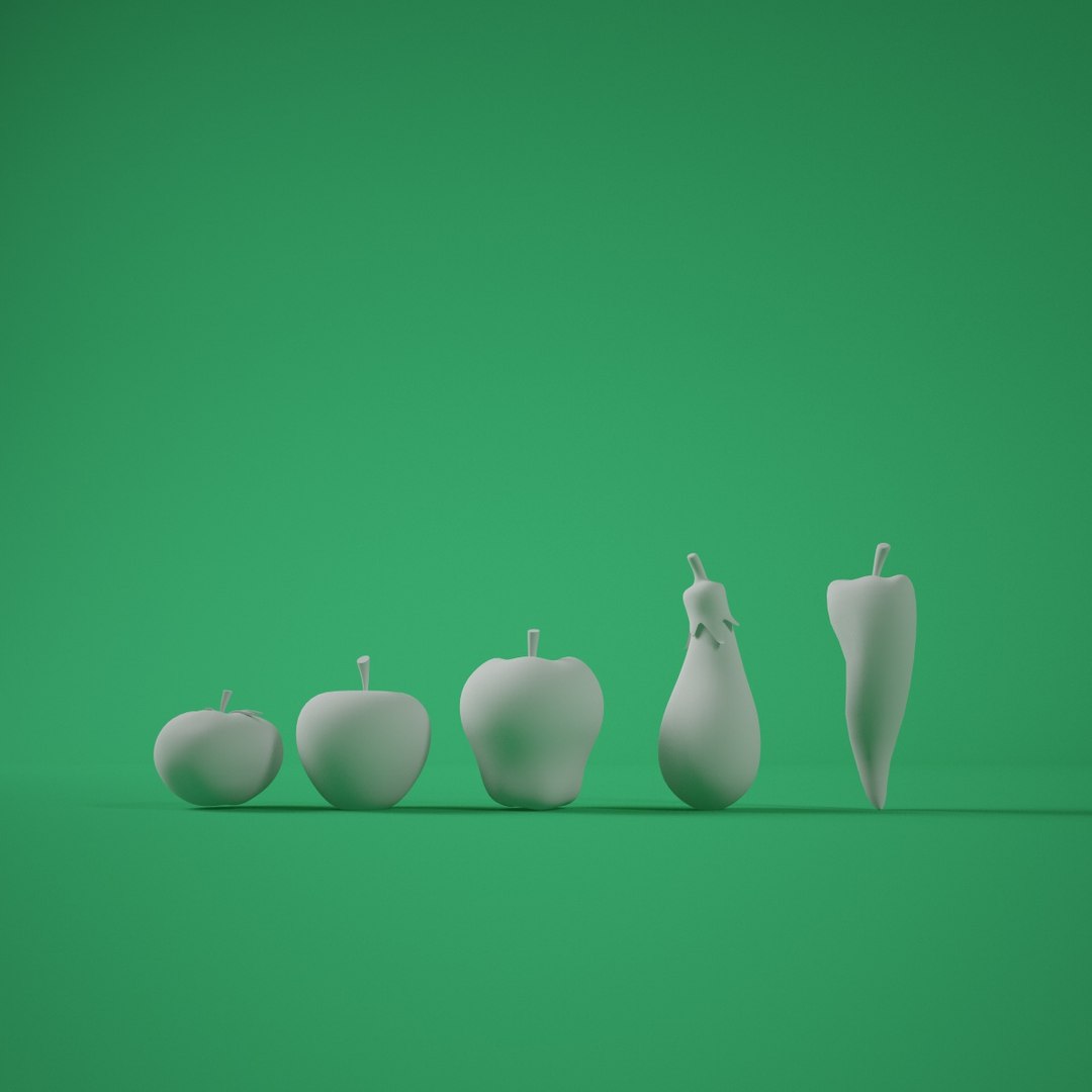 3d model vegetables