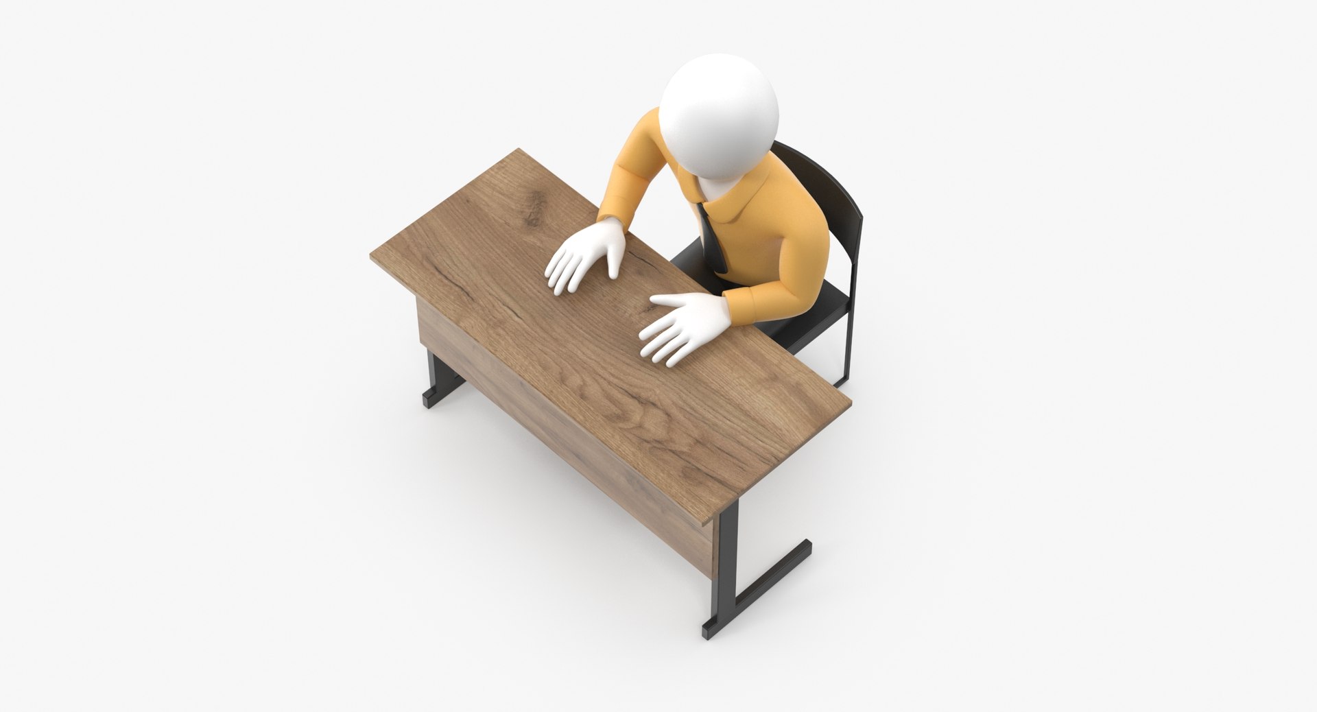 3D Model Stickman At The Table - TurboSquid 2350573