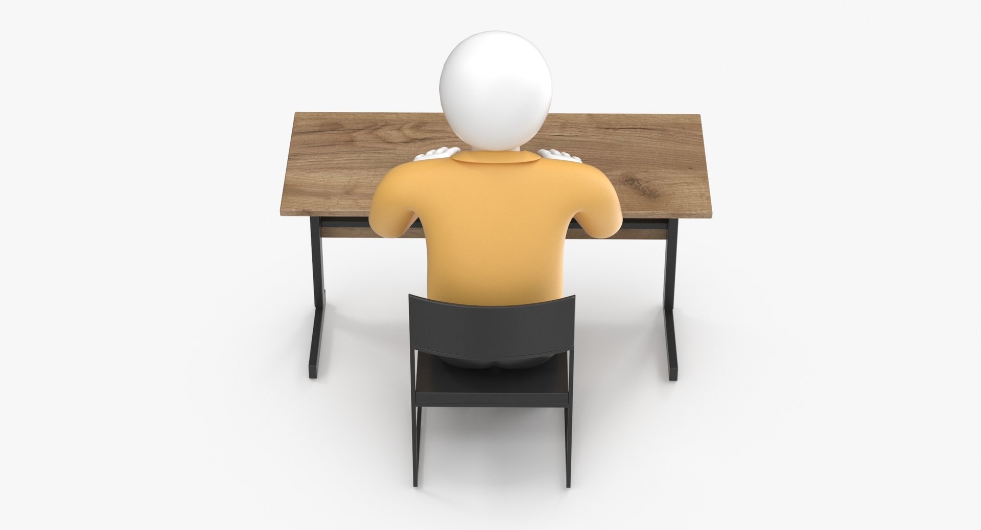 3D Model Stickman At The Table - TurboSquid 2350573