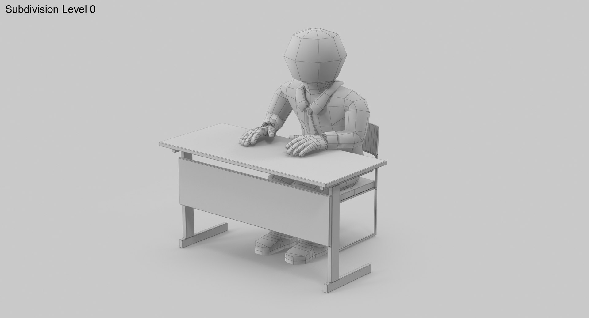 3D Model Stickman At The Table - TurboSquid 2350573