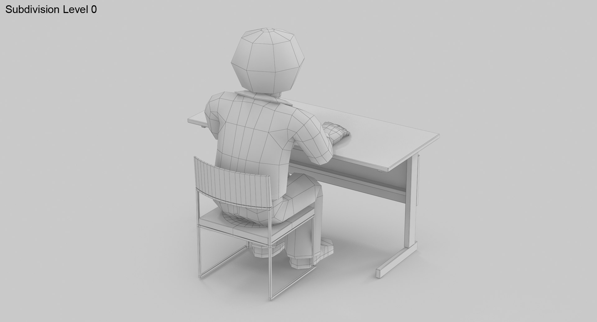 3D Model Stickman At The Table - TurboSquid 2350573