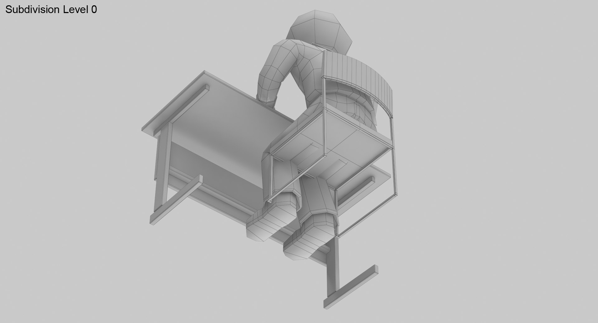 3D Model Stickman At The Table - TurboSquid 2350573
