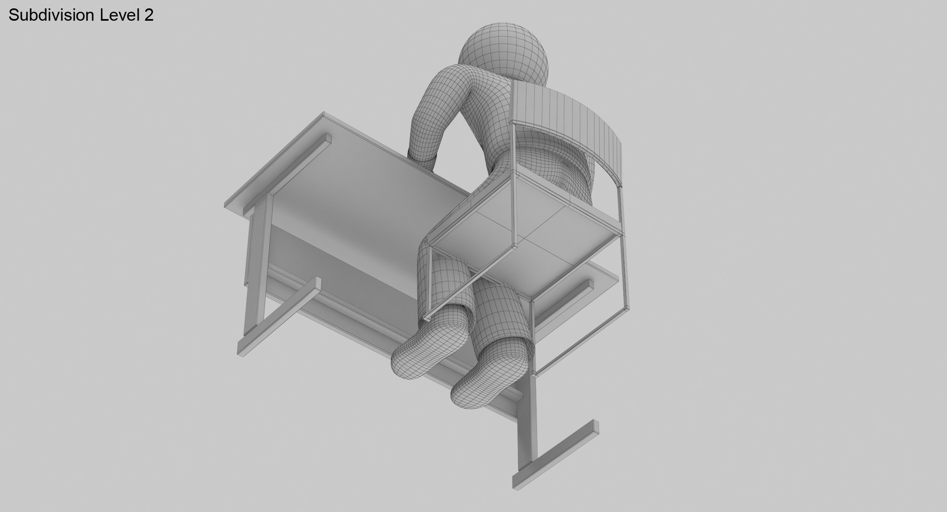 3D Model Stickman At The Table - TurboSquid 2350573