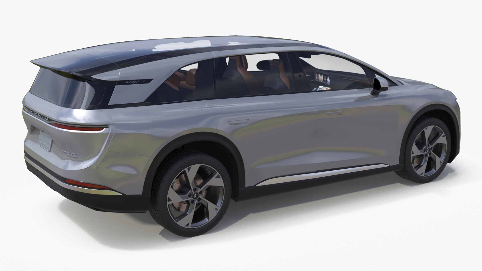 Lucid Gravity Electric Suv Gray With Lights Off 3D - TurboSquid 2290492