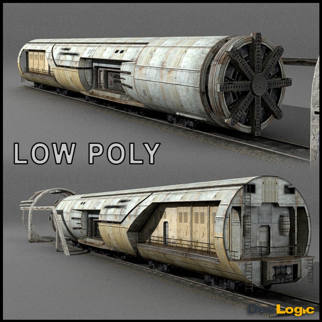 Tunnel Boring Machine 3d Model