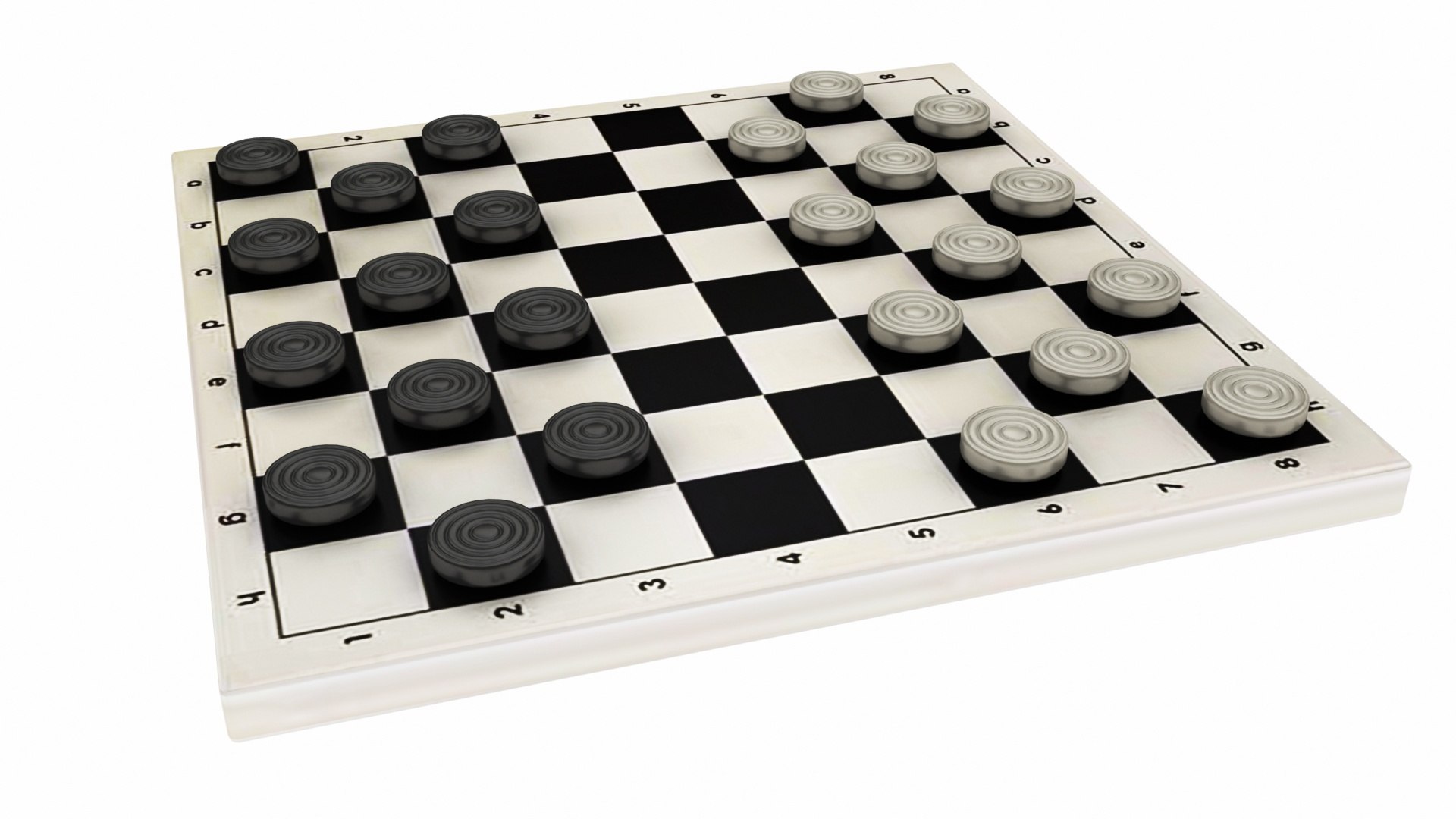 3D Draughts Board - TurboSquid 1503559