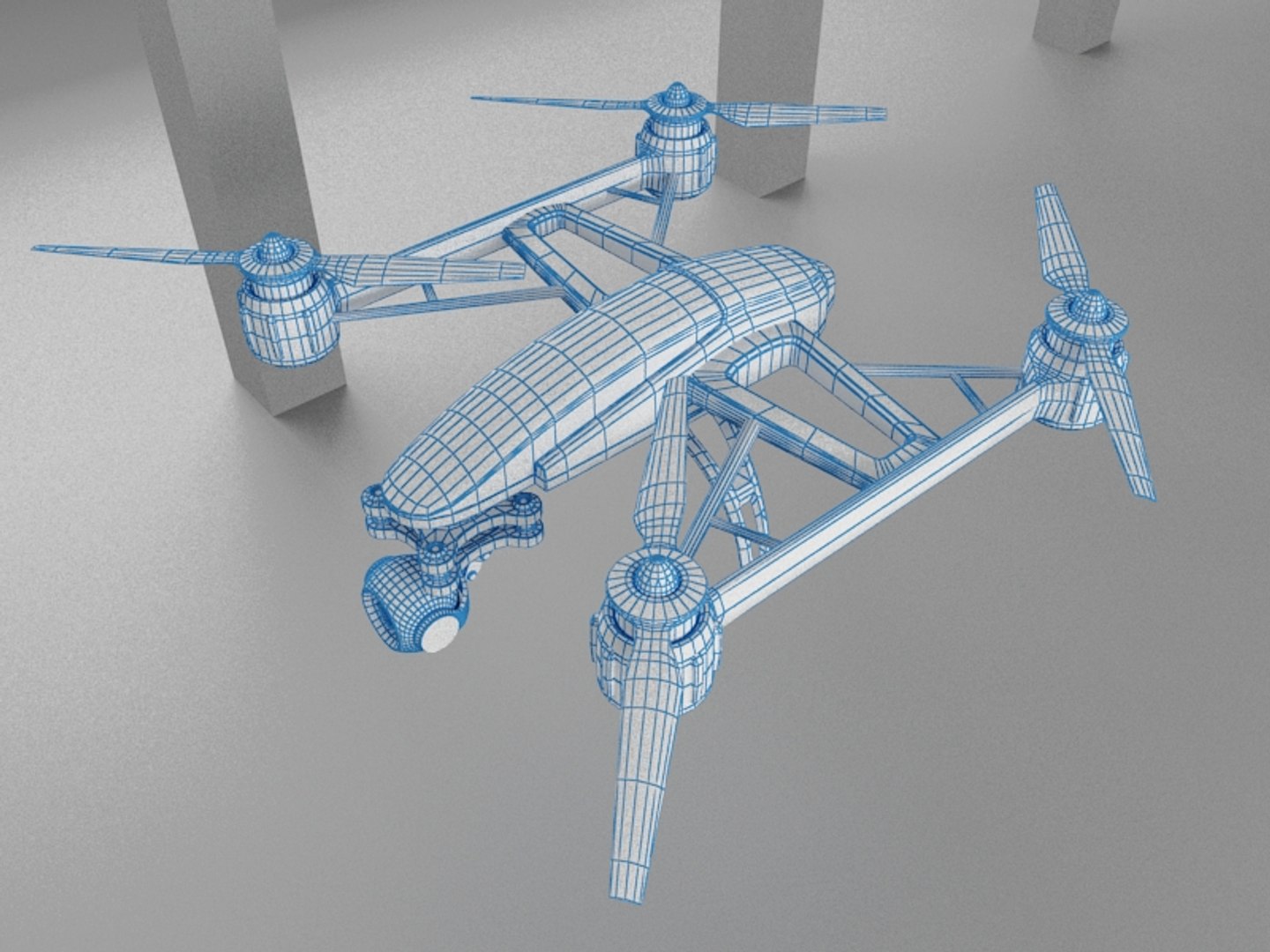 3d 3ds Drone Quadcopter F0817