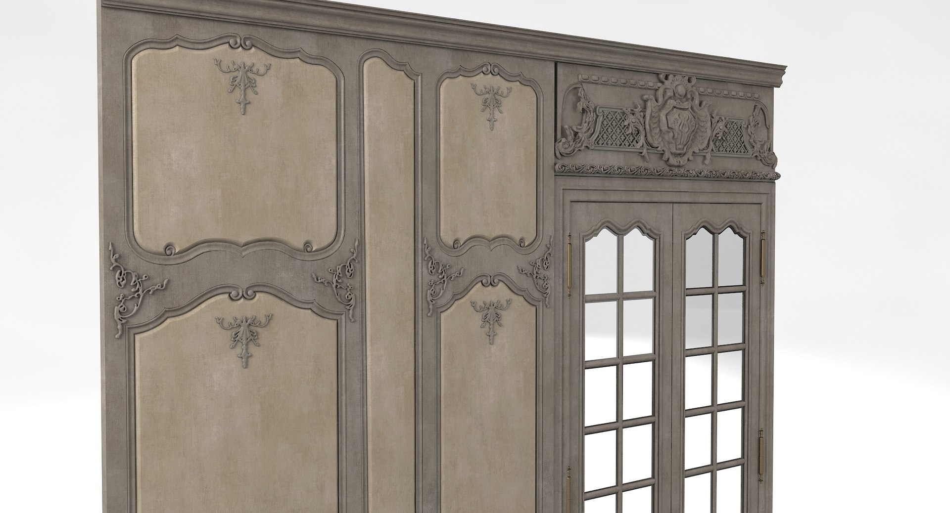 3d Baroque Victorian Wall Model